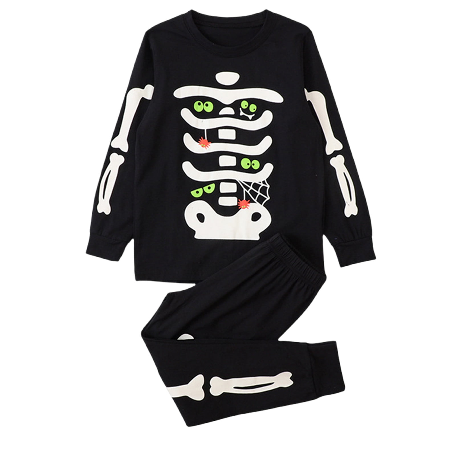 Toddler Skeleton Costume Sweatsuit 2 Piece Halloween Girl Festival ...