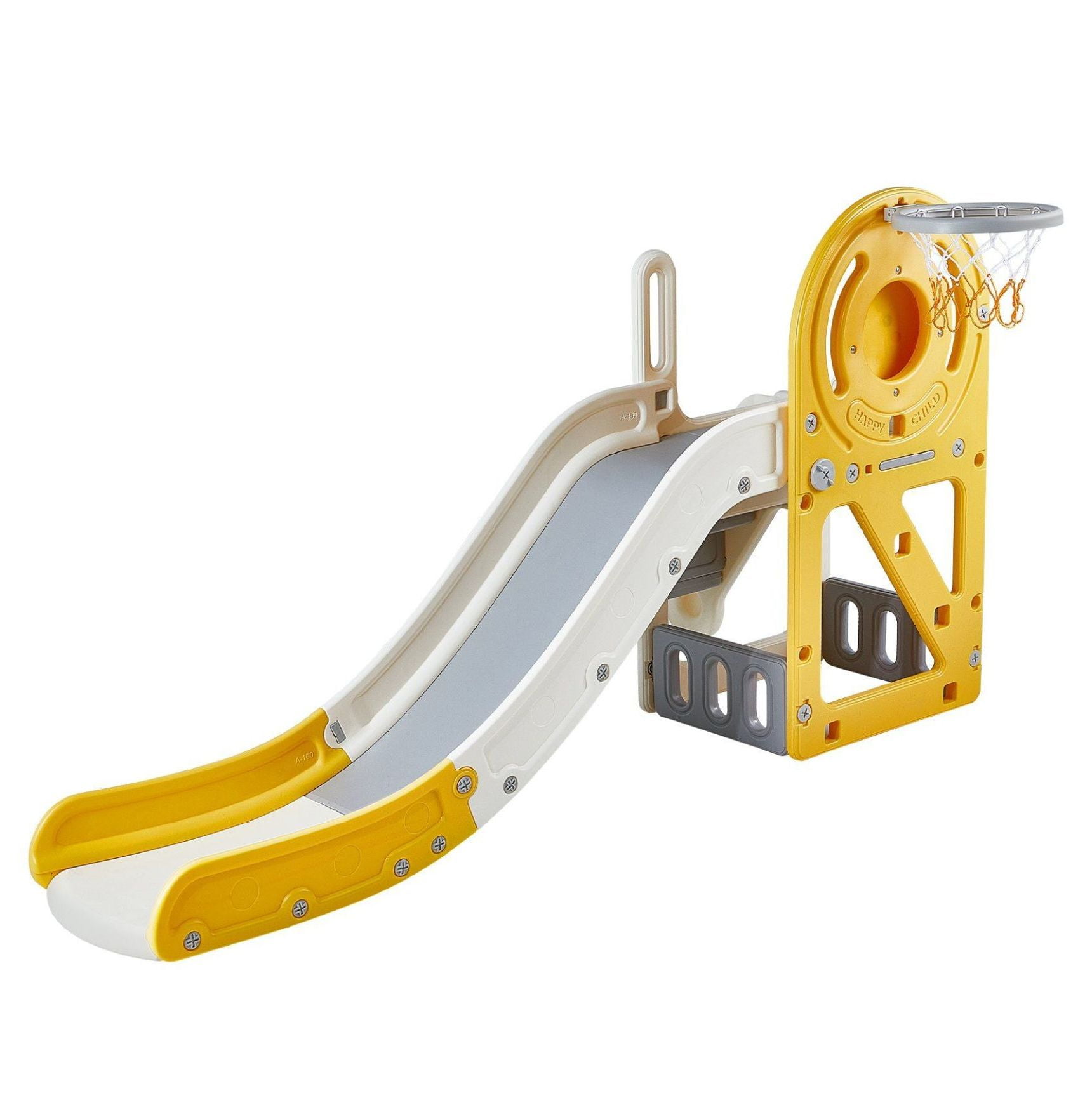 Toddler Slide & Climber Set - Indoor Outdoor Kids Slide with Basketball ...