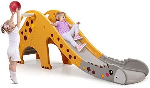 Toddler Slide, Kids Large Slide Play Climber Set with Long Slipping ...