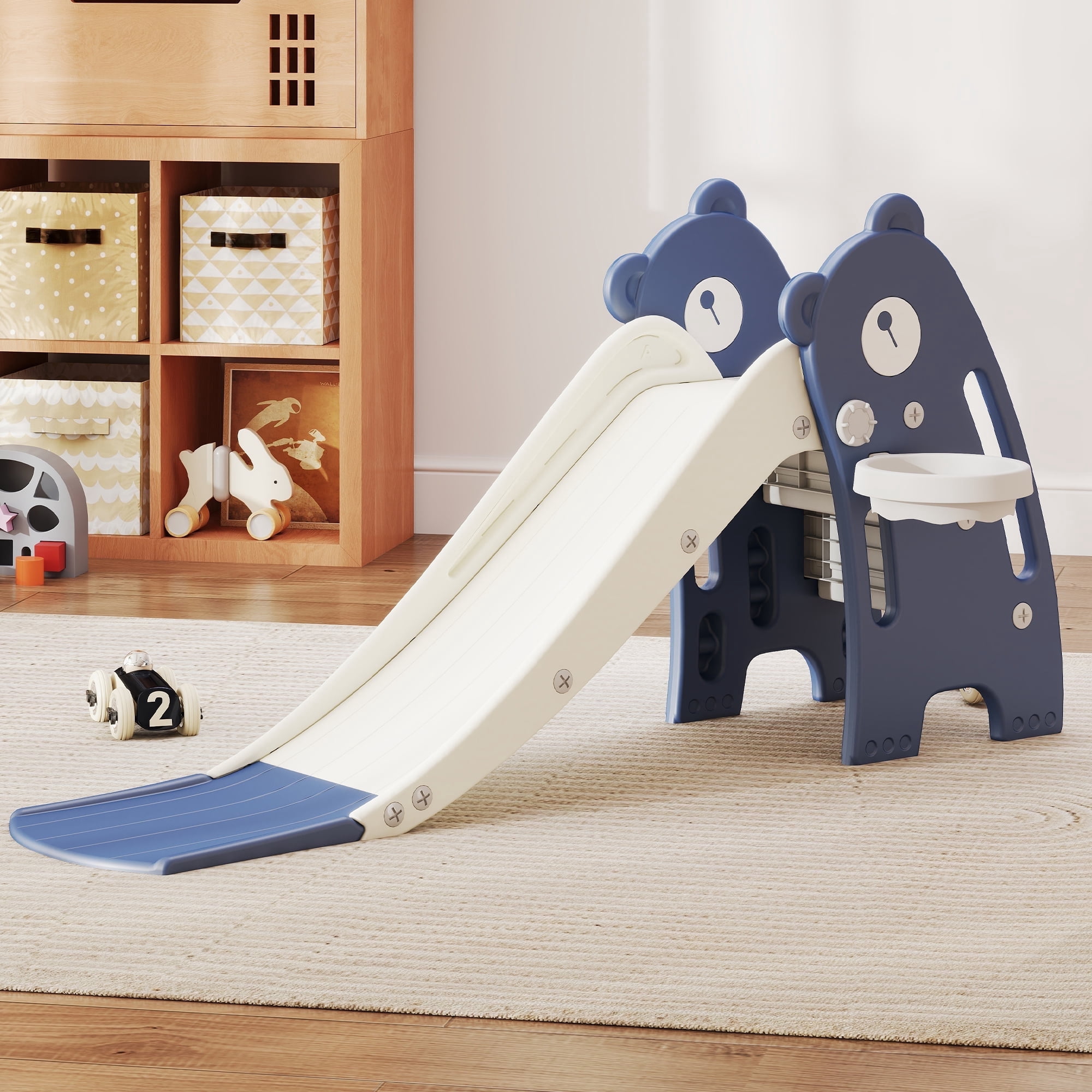 Toddler Slide Kids Slides Climber Playset, Freestanding with Long Slope ...