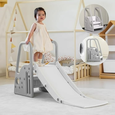Free Shipping! Qaba Toddler Slide, Indoor Foldable Kids Slide for 1.5-3 ...
