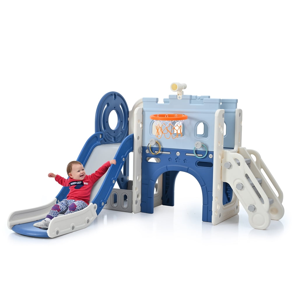 Toddler Slide Set Kids Slide Outdoor Indoor Playground Pirate Ship ...