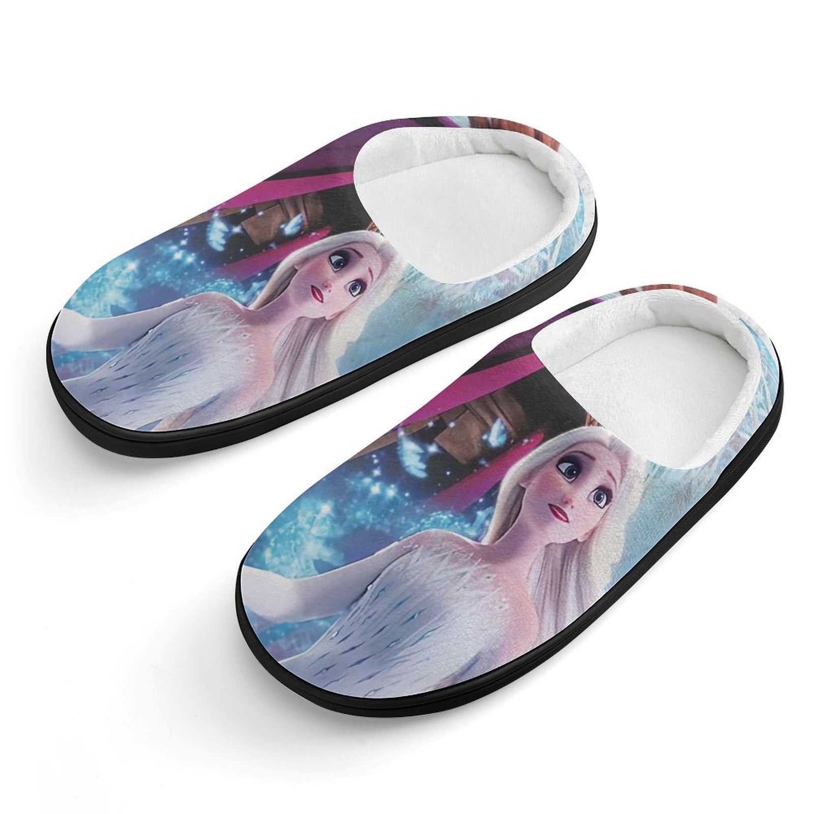 Toddler Slippers,Frozen Queen Anna And Snow Queen Elsa Slippers for ...