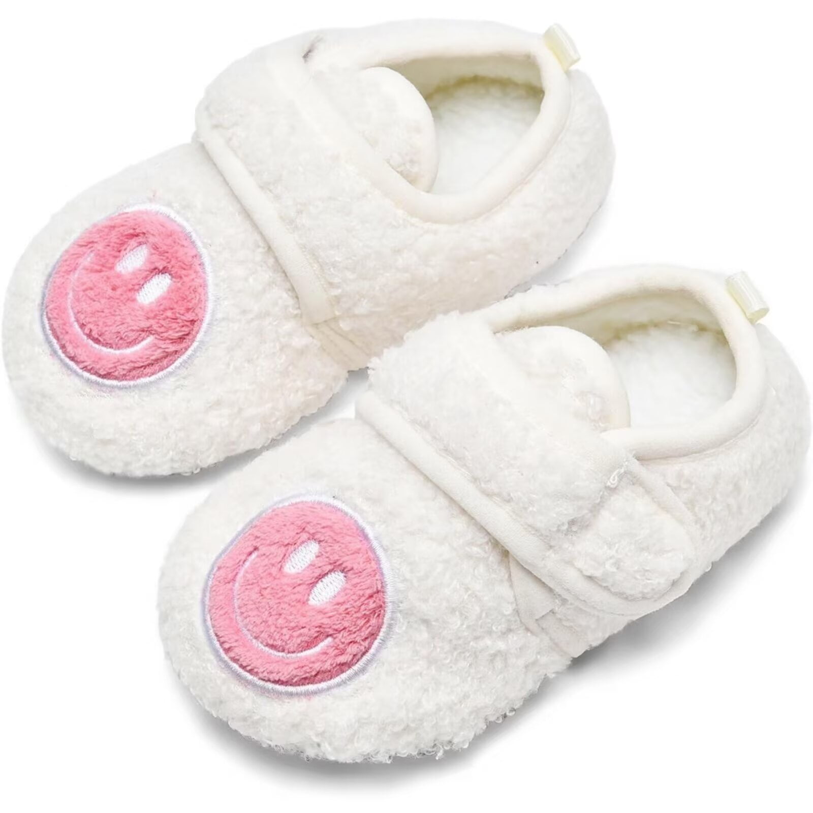 Toddler Smiley Face Slippers Boys Girls House Indoor Non Slip Shoes ...