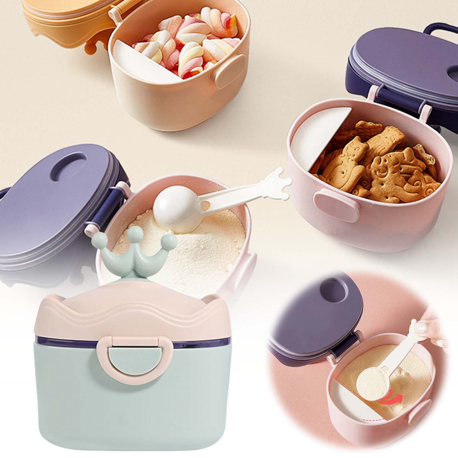 Toddler Snack Container Portable Food Dispenser For Baby Travel ...