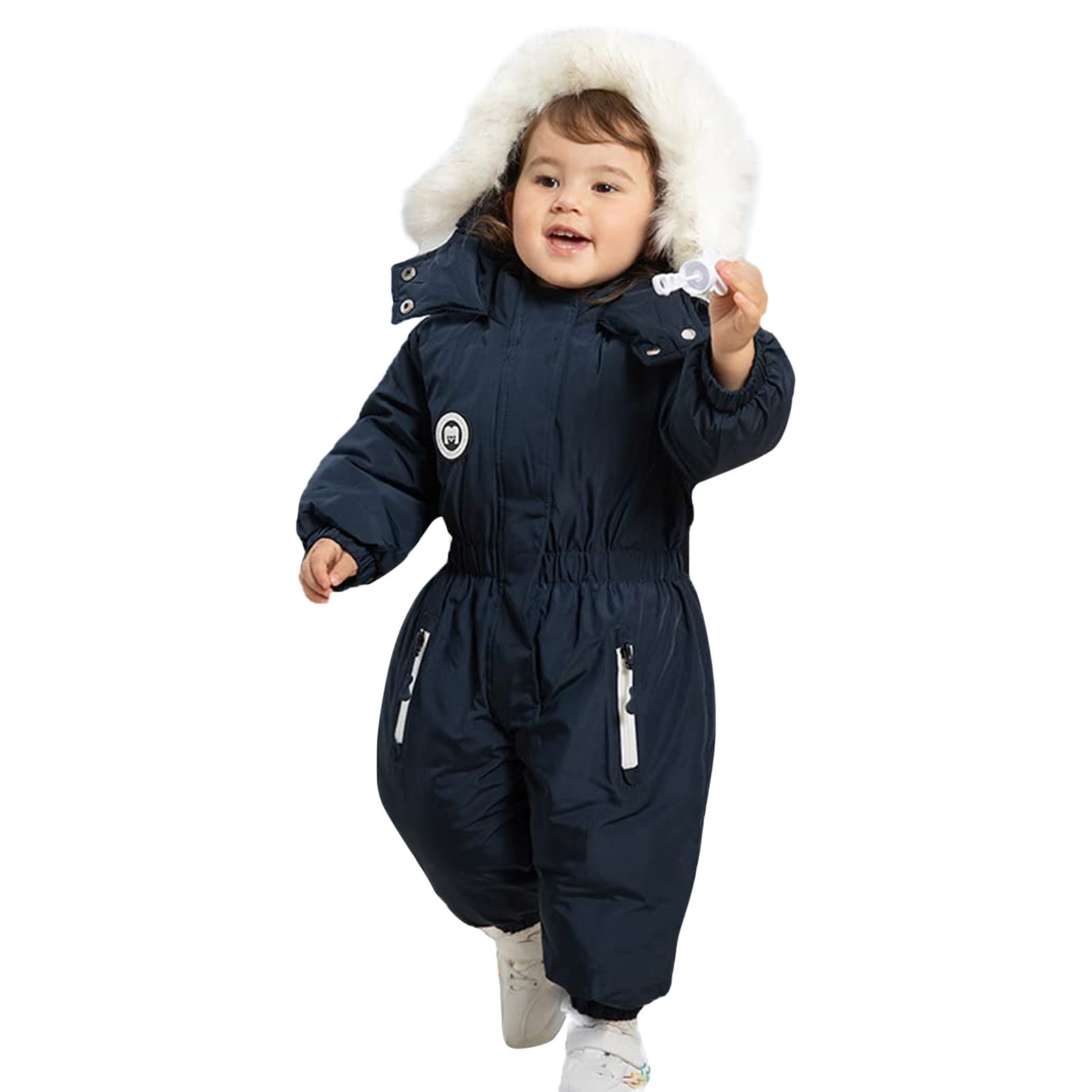 Toddler Snowsuit Baby Boys Girls Ski Suit Jumpsuit Hooded Jacket Coat ...