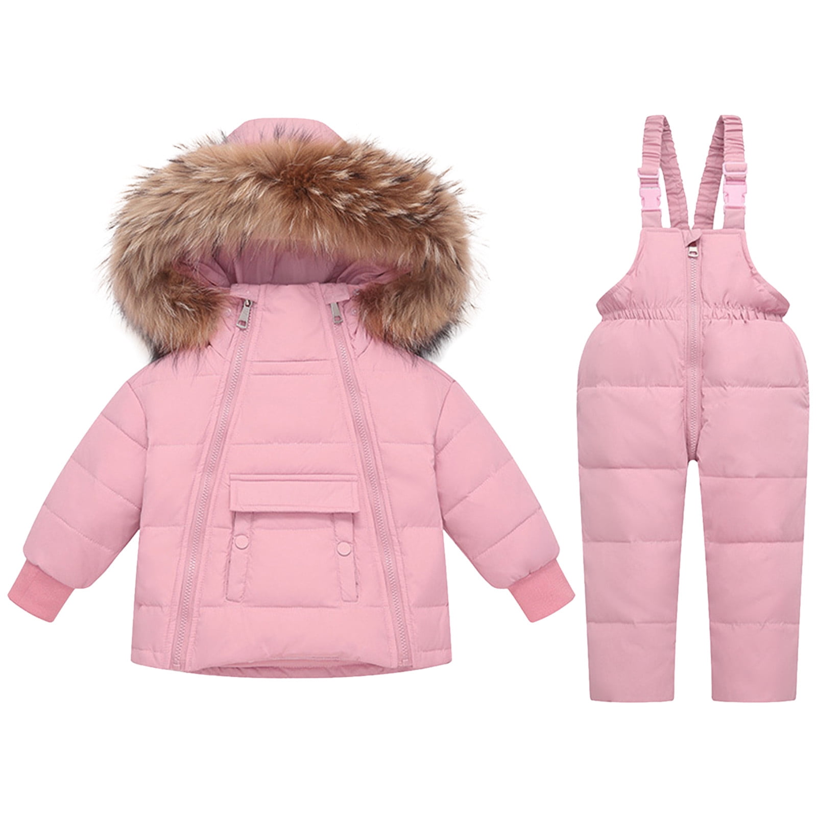 Toddler Snowsuit Boy Baby Winter Coat Kids One-Piece Snowsuits Overalls ...