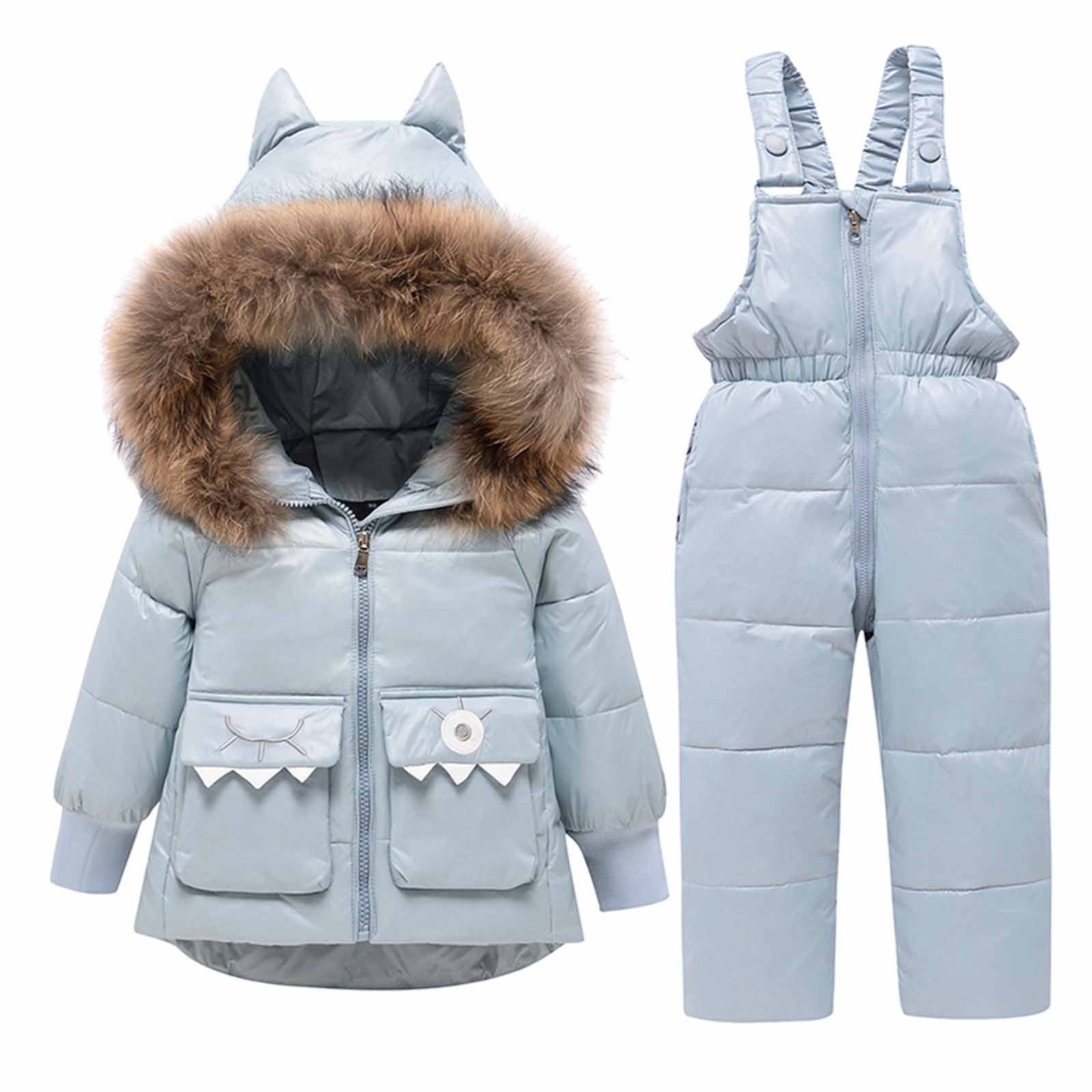 Toddler Snowsuit Boy Baby Winter Coat Kids One-Piece Snowsuits Overalls Ski Suits Jackets ...
