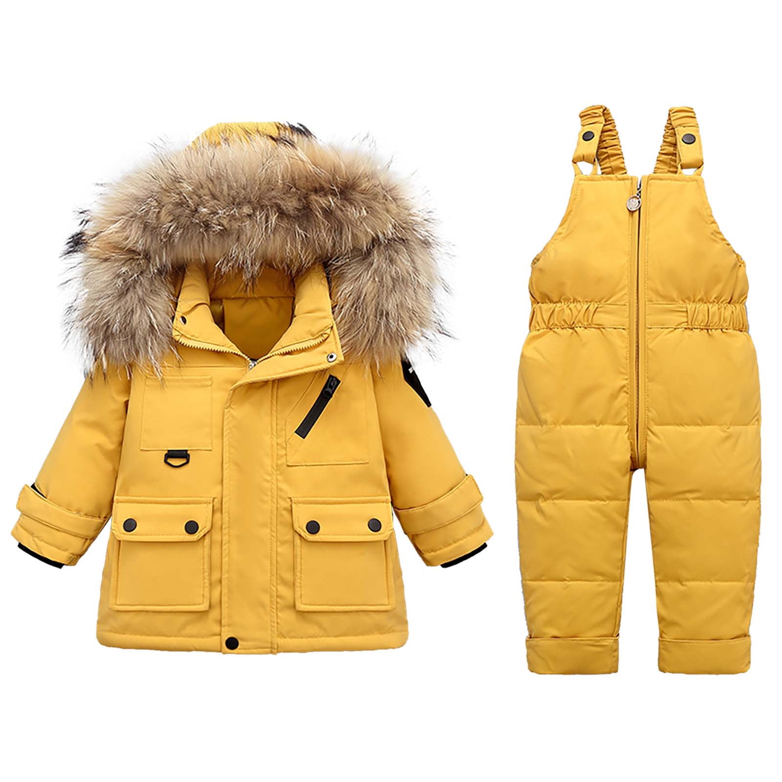 Toddler Snowsuit Boy Baby Winter Coat Kids One-Piece Snowsuits Overalls ...
