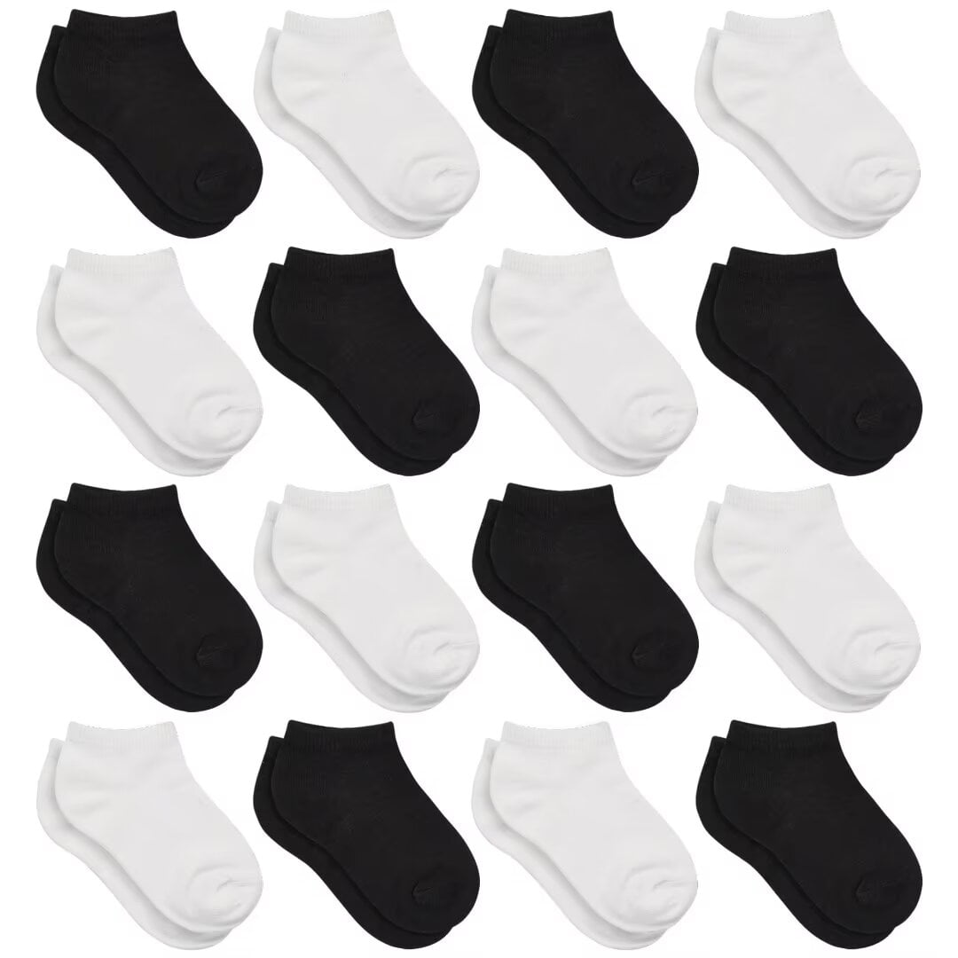 Toddler Socks, 16 Pairs Kids Socks Low Cut for Boys Girls Kids(1-13 ...