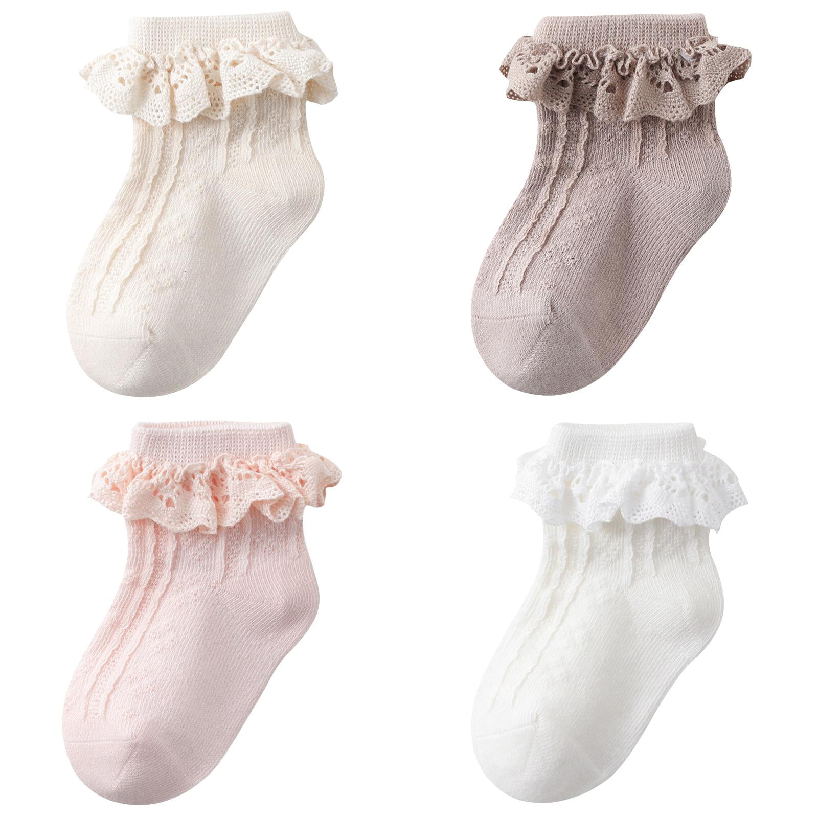 Toddler Socks Girls Ruffle Eyelet Frilly Girls Dress Socks 1-3 Years 01 ...