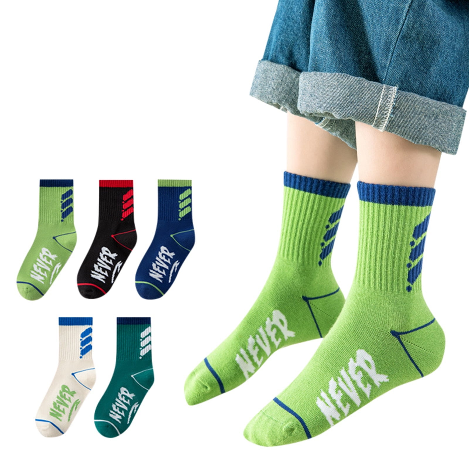 Toddler Socks Thigh-High Floral Casual Soft 12-Pair Running Socks,Size ...
