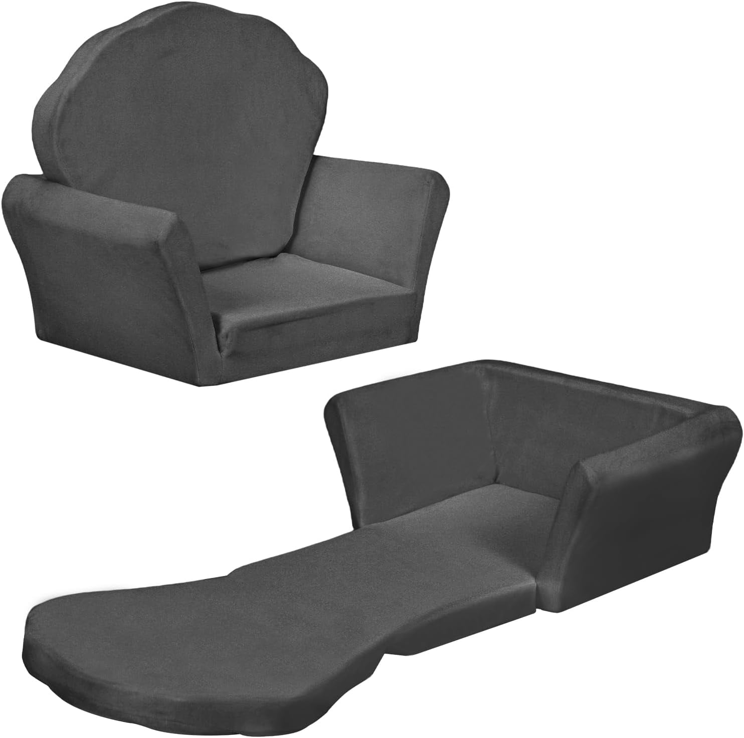 Toddler Sofa for Kids, 2-in-1 Expandable and Folding Soft Chair Bed for ...