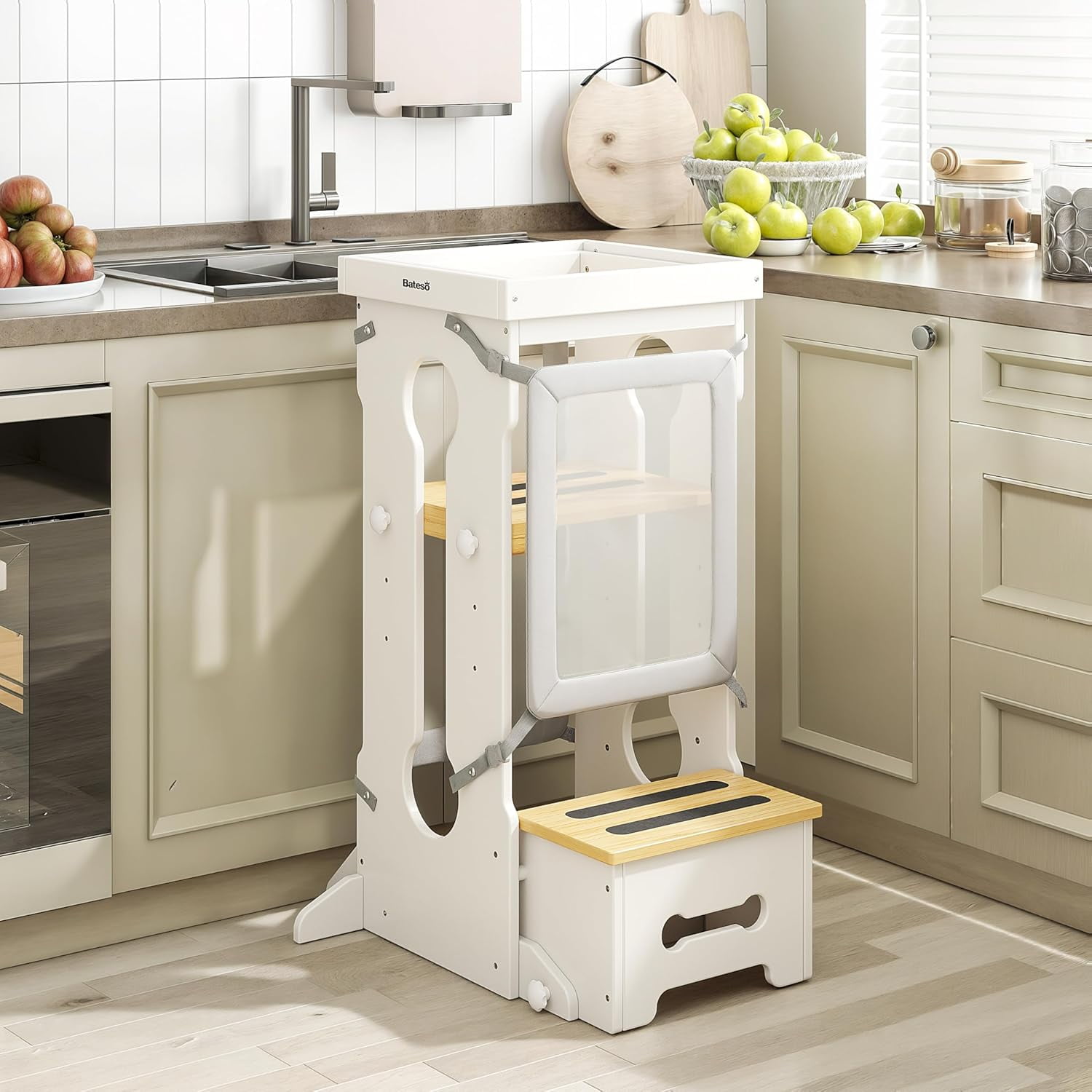 Toddler Standing Tower, Adjustable Height Toddler Kitchen Stool Helper for Kids 1-6, Toddler ...