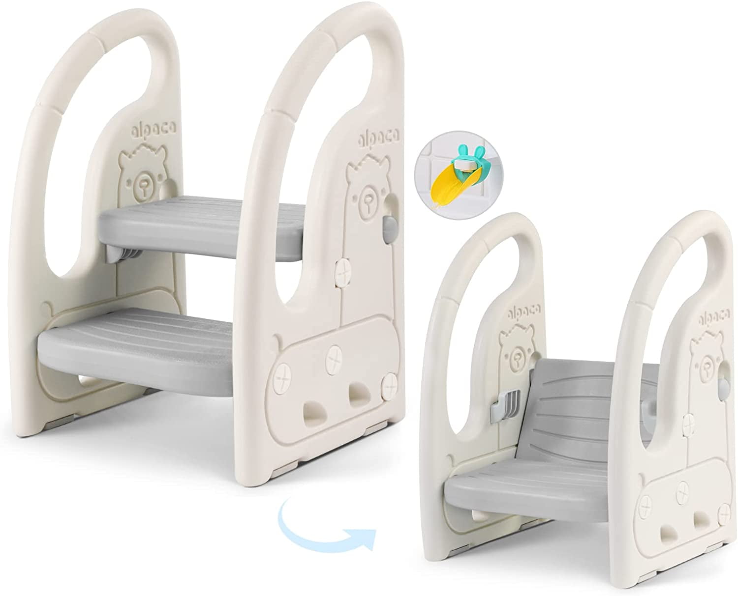 Toddler Step Stool for Bathroom Sink, Adjustable 2 Step Stop for Kids ...