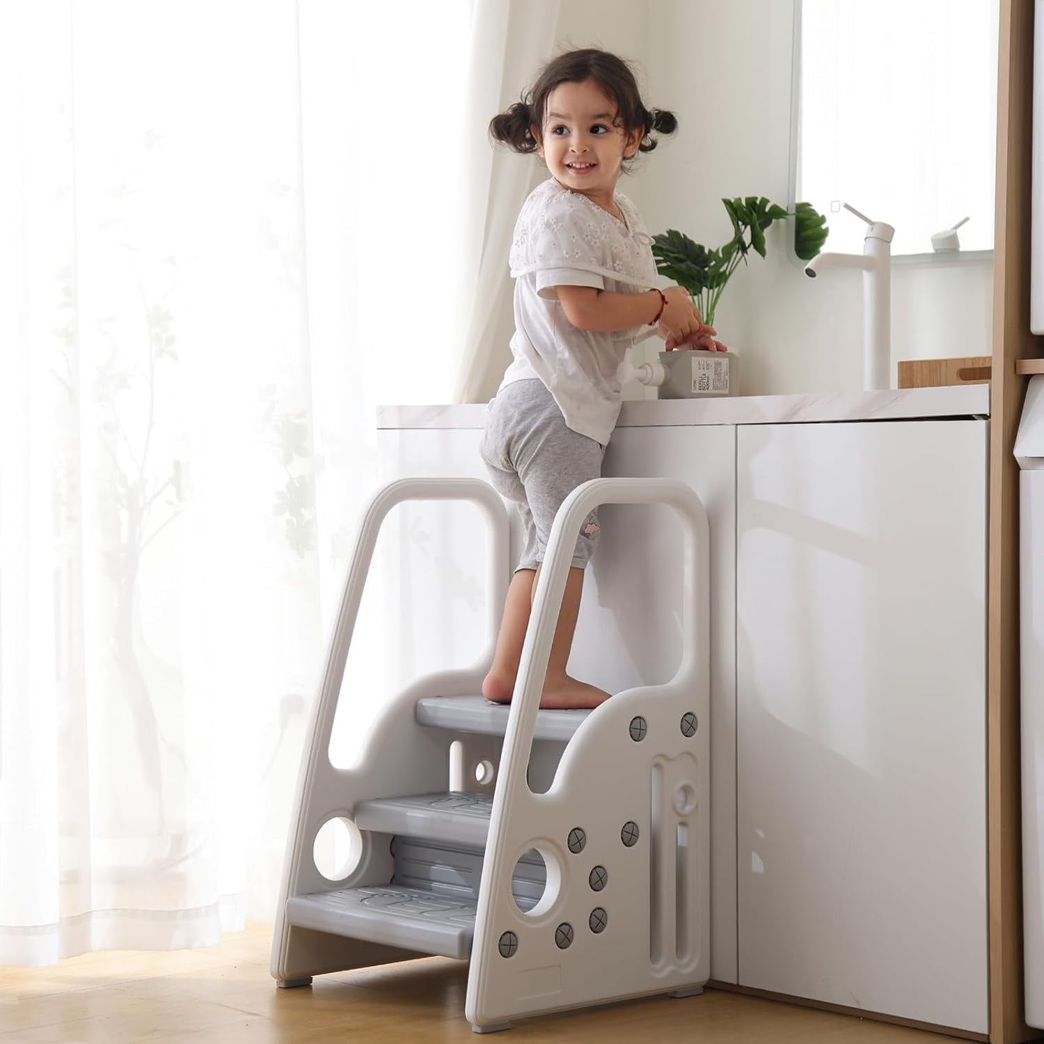 Toddler Step Stool for Kids, Toddler Step Ladder for Bathroom, Kitchen ...