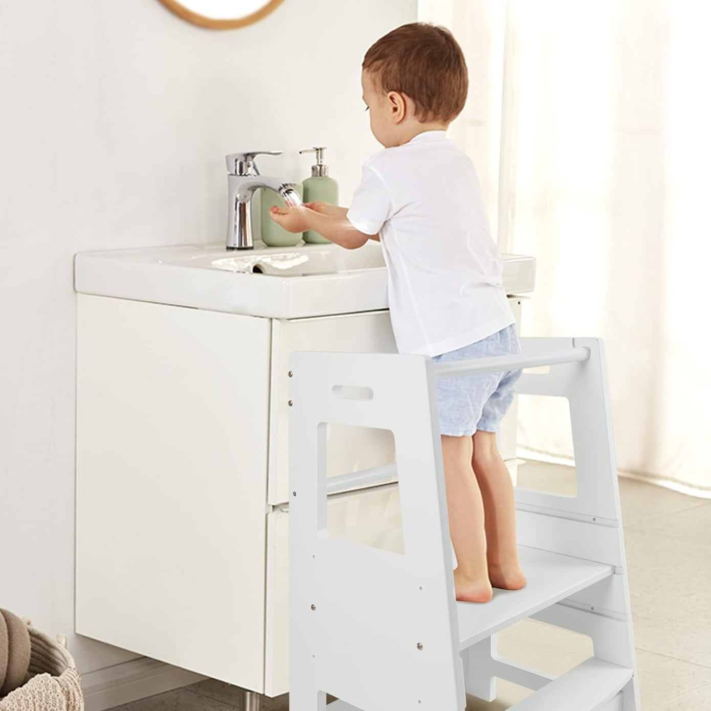 Toddler Stool for bathroom, Step Stool for kids, Adjustable Height ...