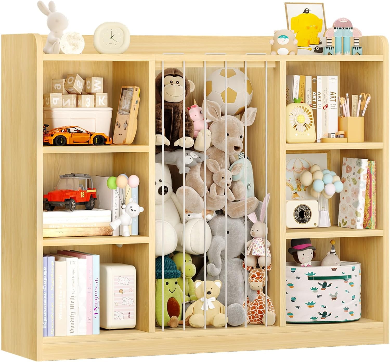 Toddler Stuffed Animal Zoo, Toy Storage Organizer for Playroom, Plush ...