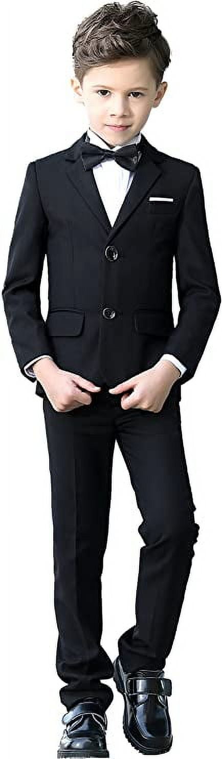 Toddler Suits for Boys Tuxedo Suit Boys' Ring Bearer Suits Black Kids ...
