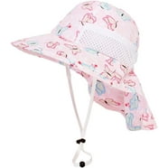 JAN & JUL Gro-with-Me Wide Brim UPF Hat for Toddlers with Neck Flap (M ...