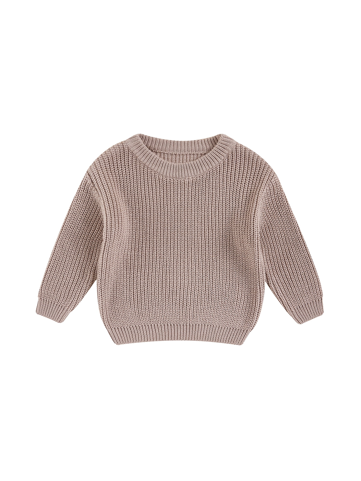Toddler Sweaters Knit Outfit Little Boy Girl Knit Sweater Causal Solid ...