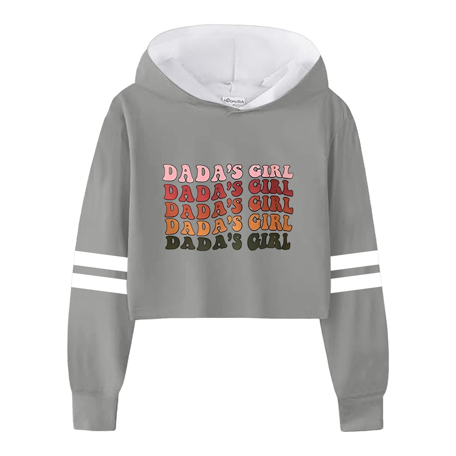Toddler Sweatshirt Mama's Girl Print Hooded Crop Sweatshirt Pullovers ...
