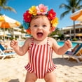Toddler Swimsuit Girl 5t Relaxed Fit Hawaiian Stretchy Upf 50 ...