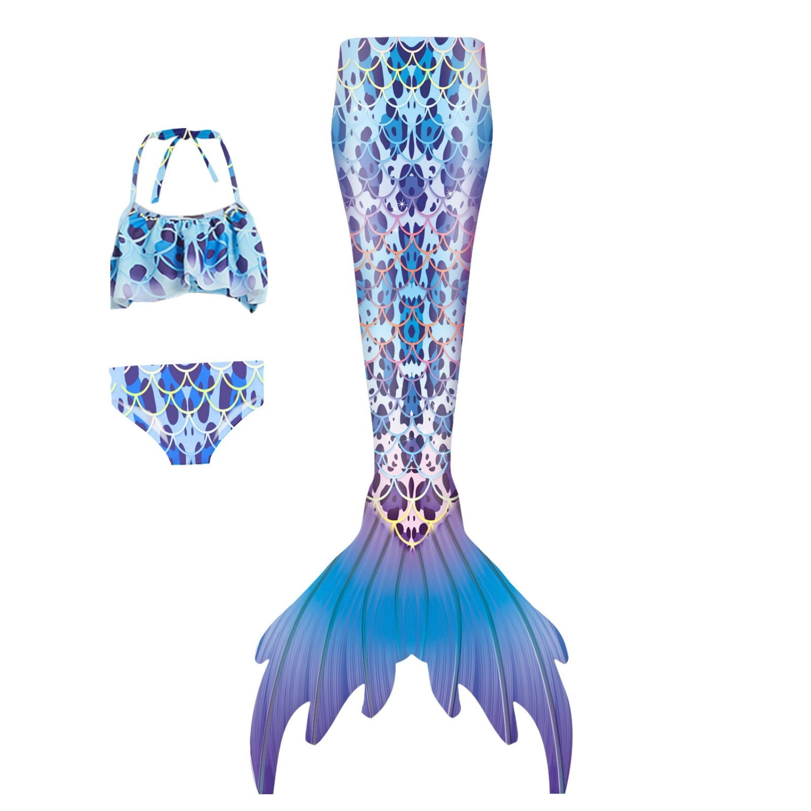 Toddler Swimsuit Girl Infant Swimwear Mermaid 3 Piece Girls Bathing ...