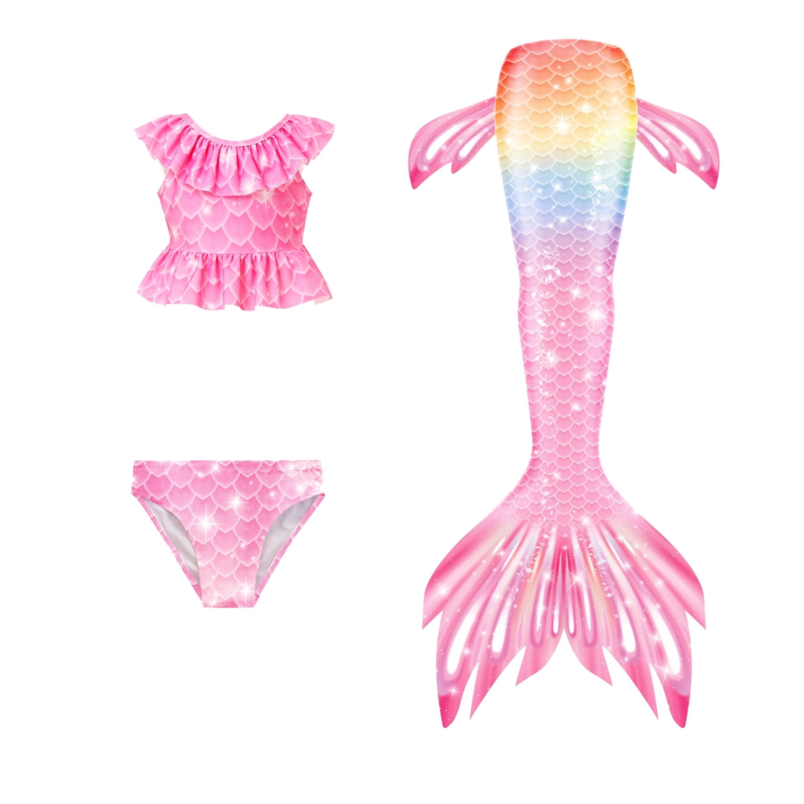 Toddler Swimsuit Girl Infant Swimwear Mermaid Bathing Suits Tail Girls ...