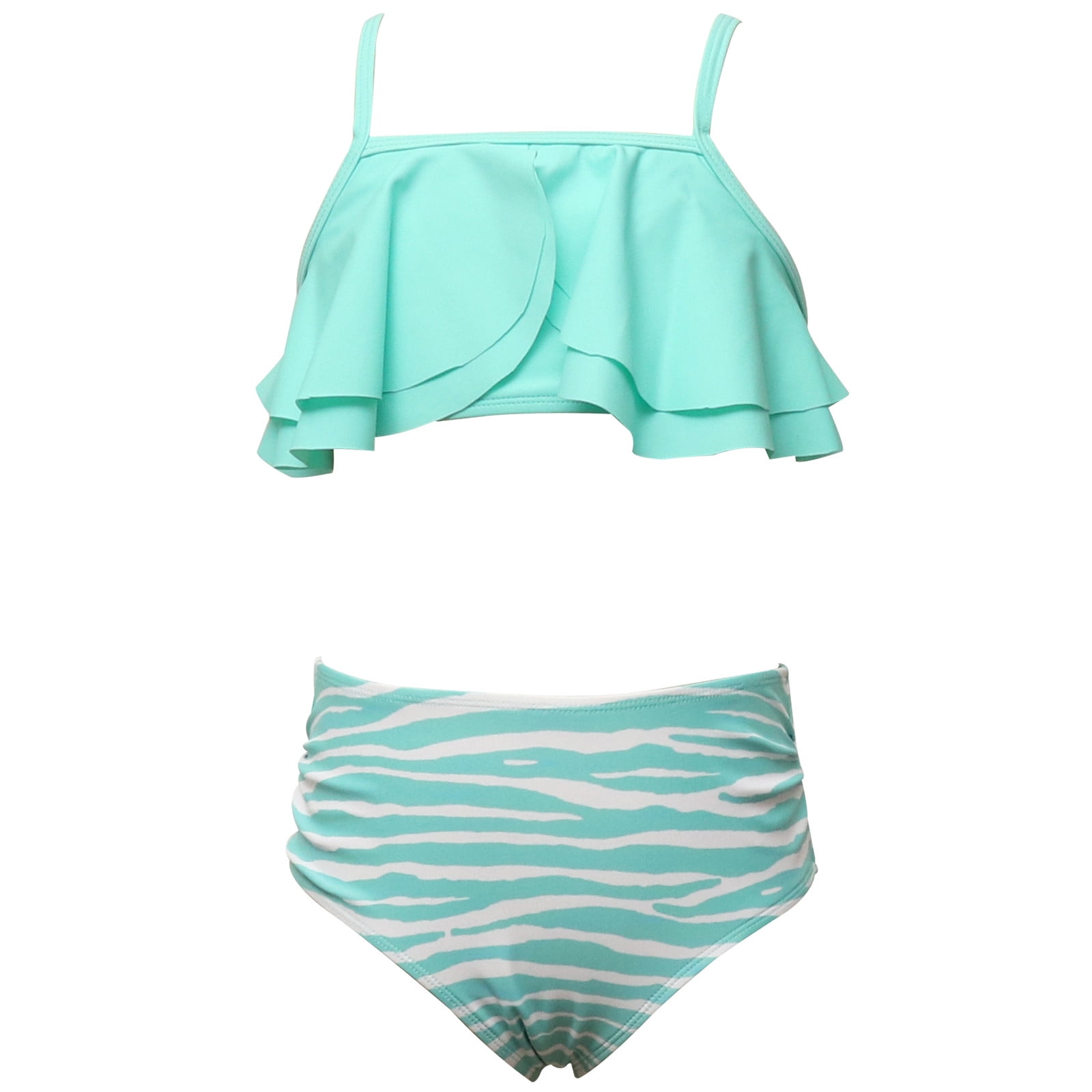 Toddler Swimsuit Girls' Little Kids Ruffles Floral Two Piece Bathing ...
