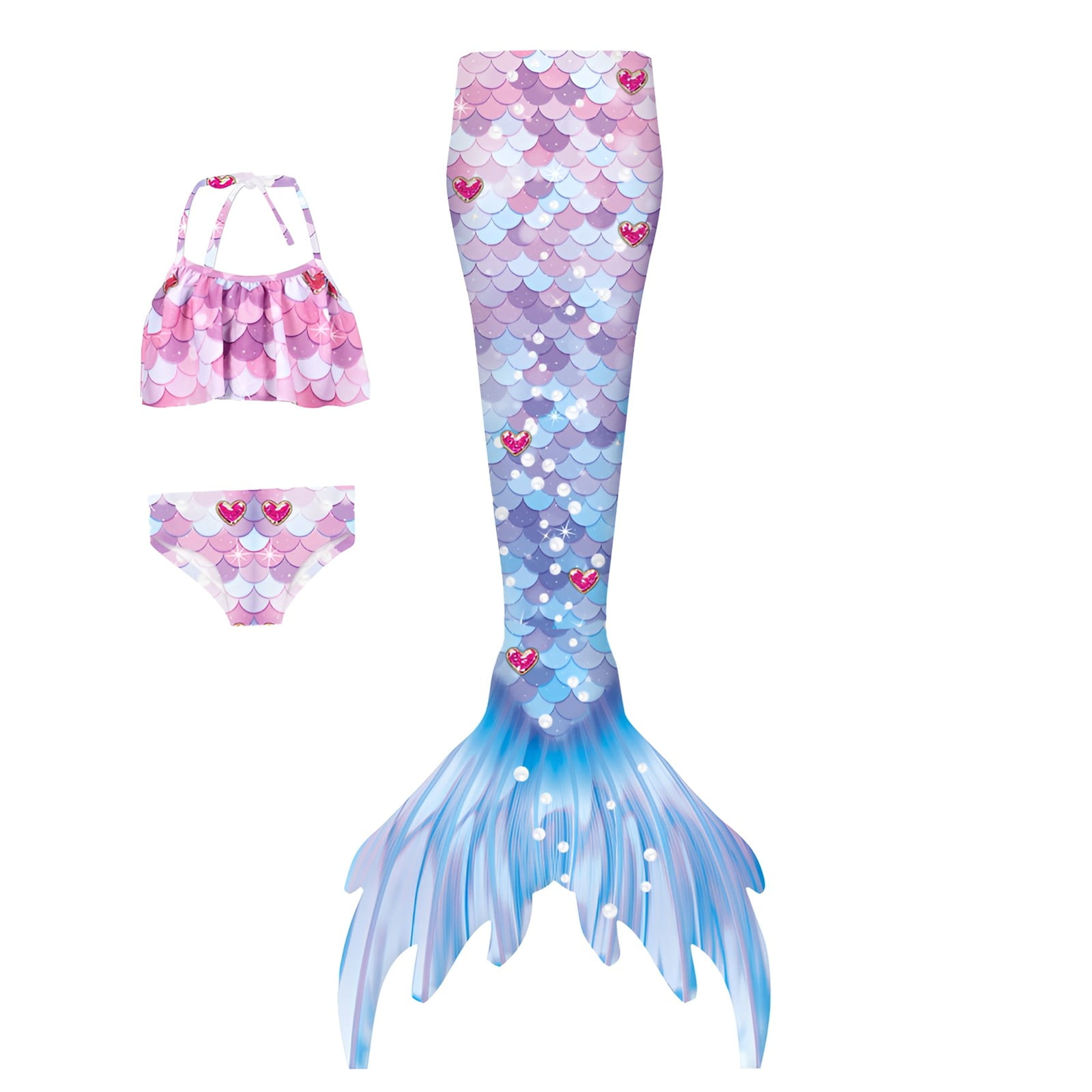 Toddler Swimsuit Kids Toddler Girls Ocean Themed Swimsuit Top Bottom ...