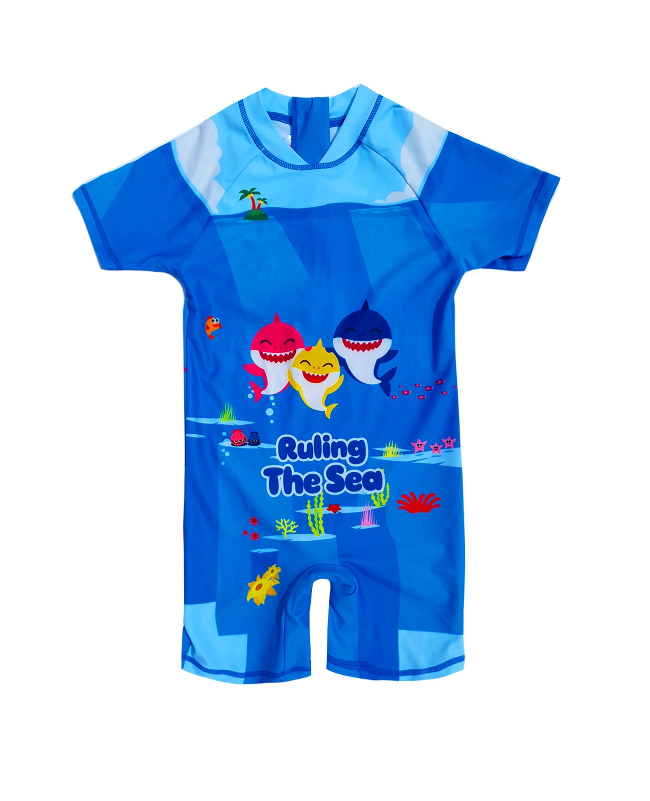 Toddler Swimsuit One Piece Short Sleeve Rash Guard Kids Swimwear Baby ...