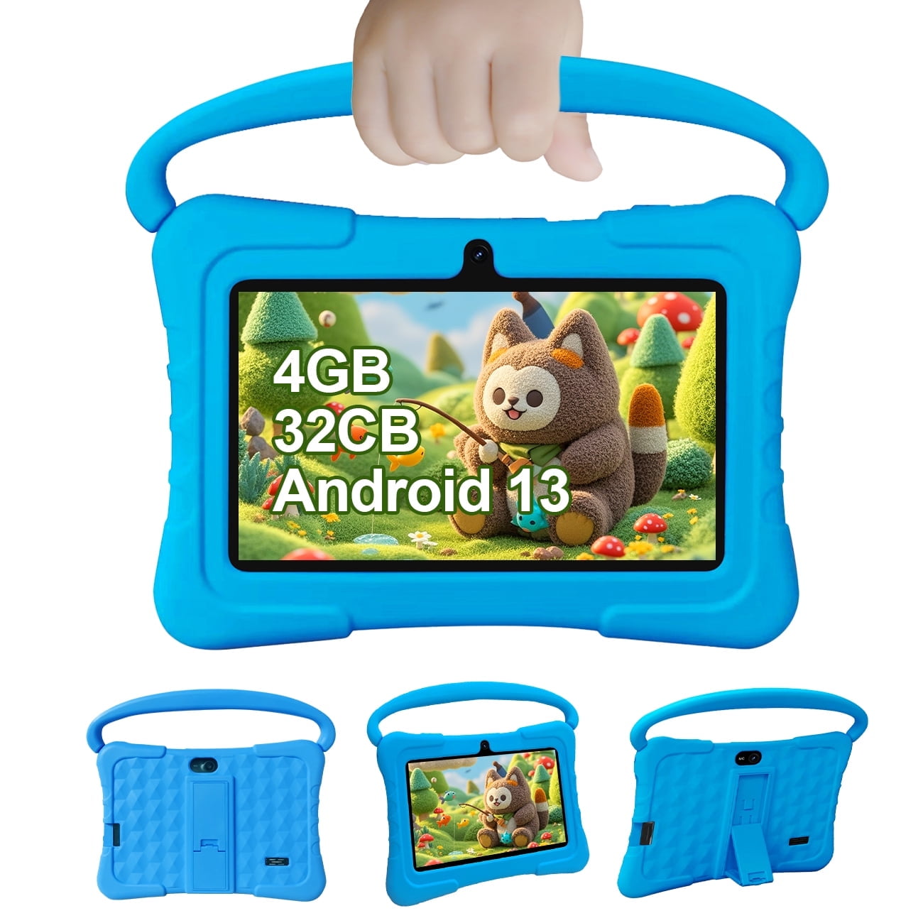Tedupee Kids Tablet, Android 13 Kids Tablet, Quad Core Processor, 4GB ...