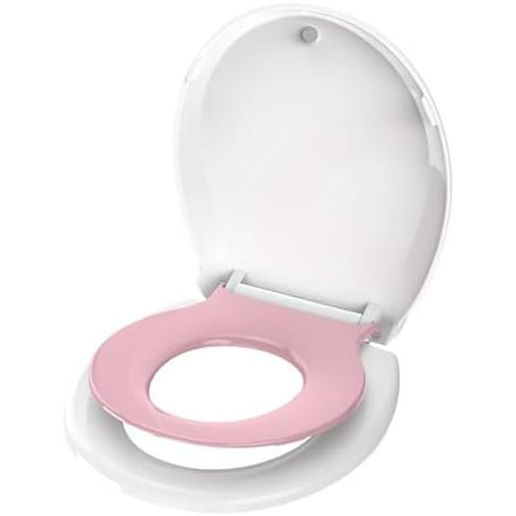Toddler Toilet Seat with Potty Training Seat Round 16.5inch, 2 in 1 Toilet Seat for Family Built ...