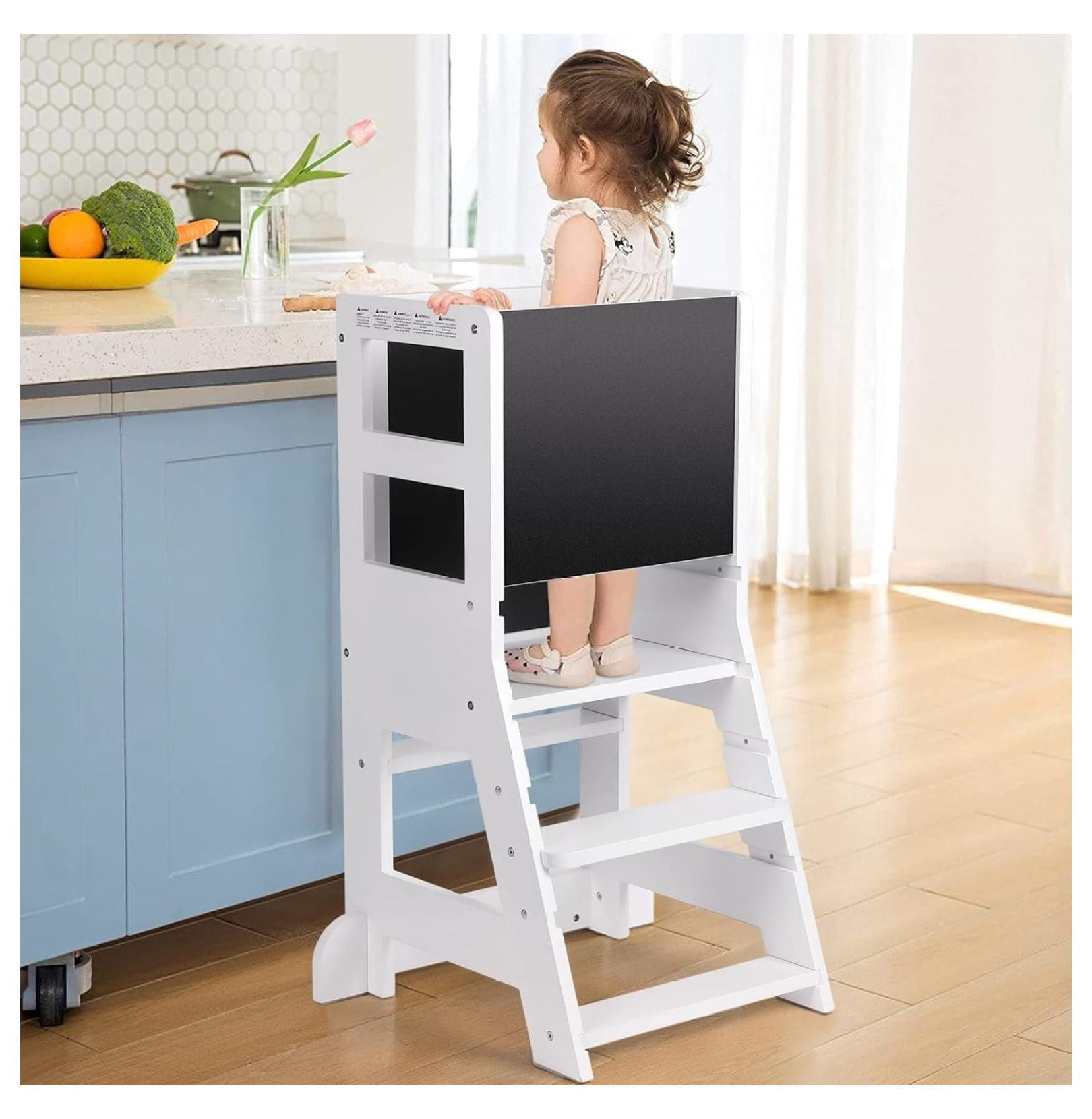 Toddler Tower with 3 Adjustable Heights Plane, Step Stool with Magnetic ...