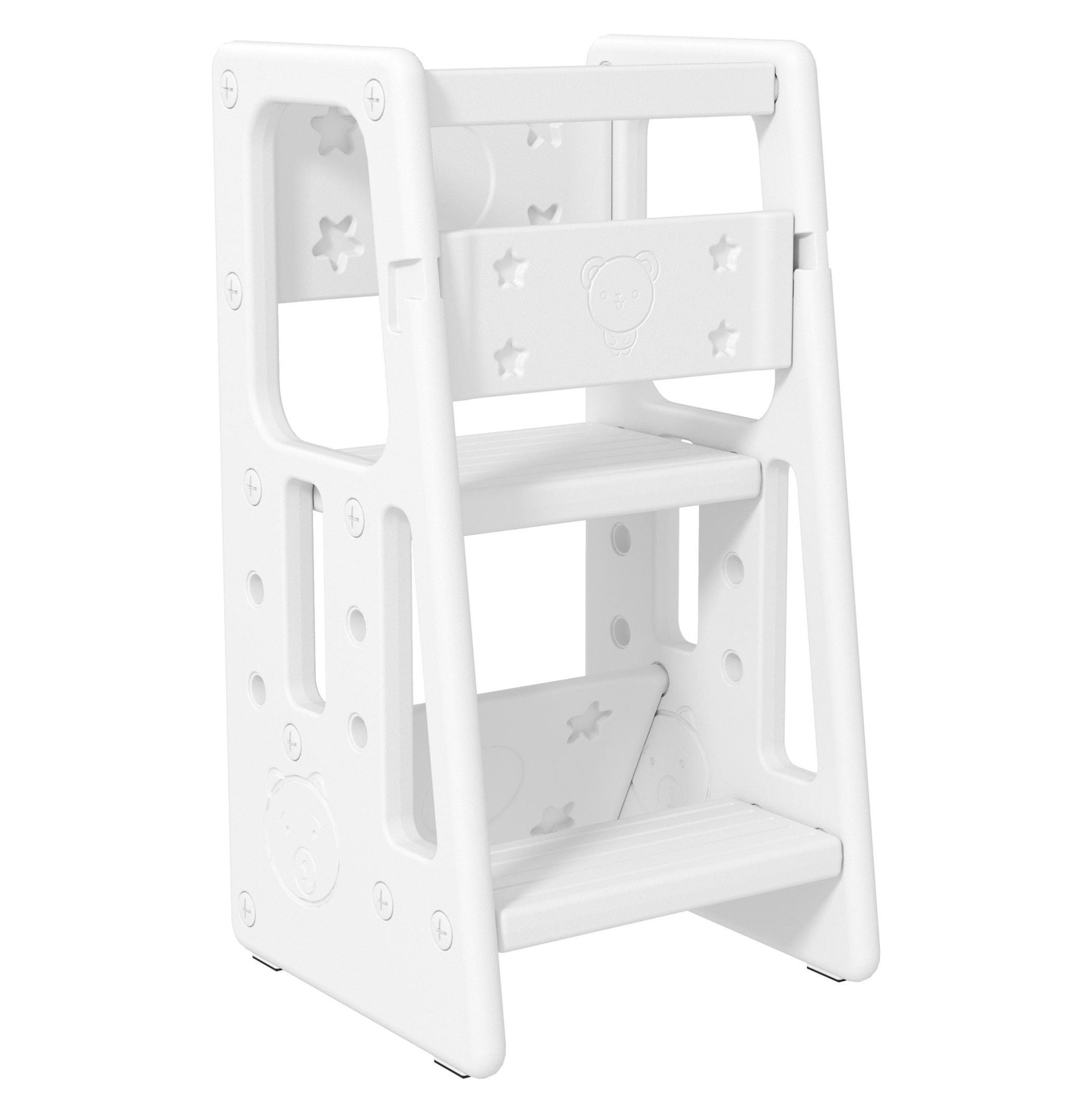 Toddler Tower Learning Stool, Adjustable Kitchen Step Stool with Safety ...