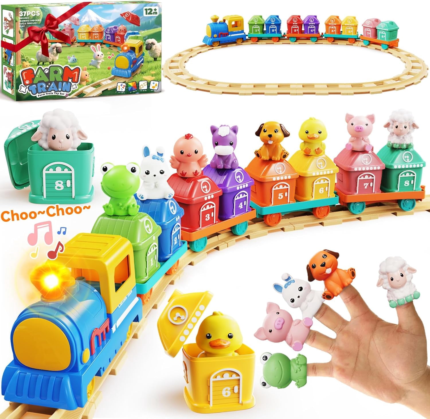Toddler Toys for 1 2 3 Year Old Boy Girl, Electric Train Set with Music ...