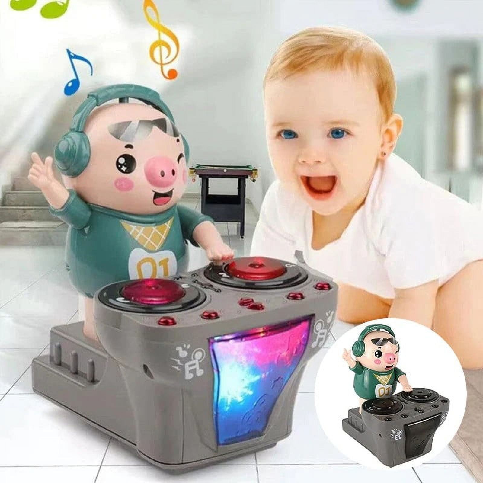 Toddler Toys 1-2 DJ Music Dancing Pig Toy with Colorful Light Back and ...