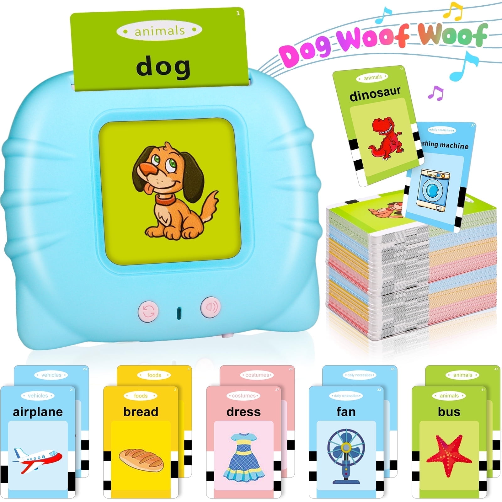 Toddler Toys Flash Cards for 2 3 4 5 Year Old Boys and Girls, Sight Words Talking Flash Cards ...