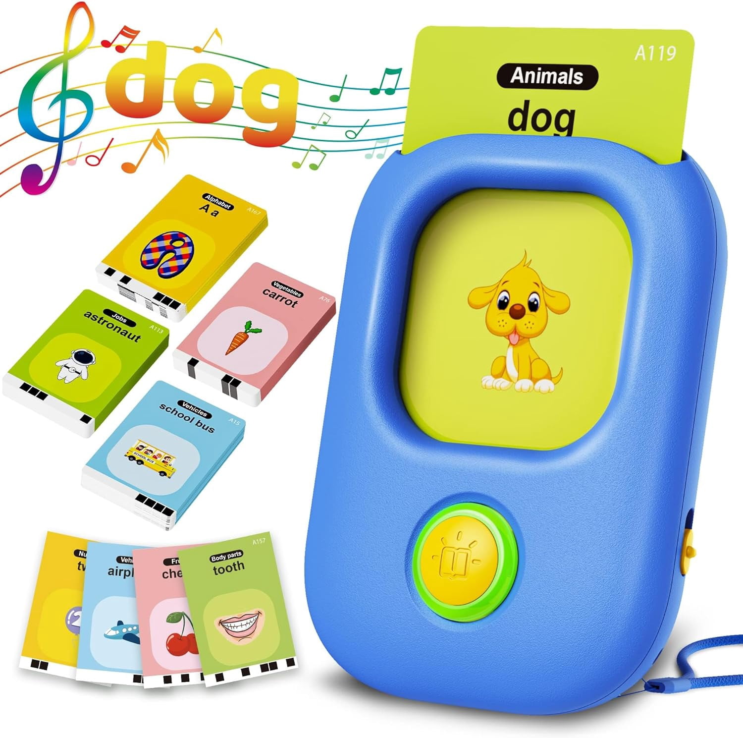 Toddler Toys Talking Flash Cards for Boys Girls 2 3 4 5 Year Old ...