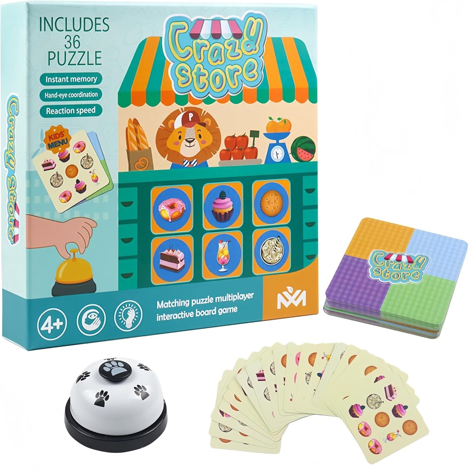 Toddler Toys Wooden Matching Puzzle Multiplayer Interactive Game ...