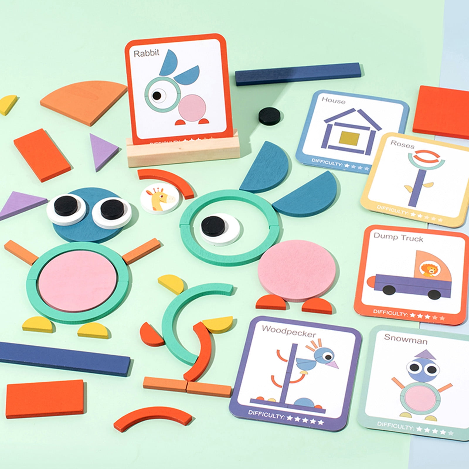 Toddler Toys for Ages 2-4, Educational Geometric Shape Matching Puzzle Geometric Shape Pairing ...