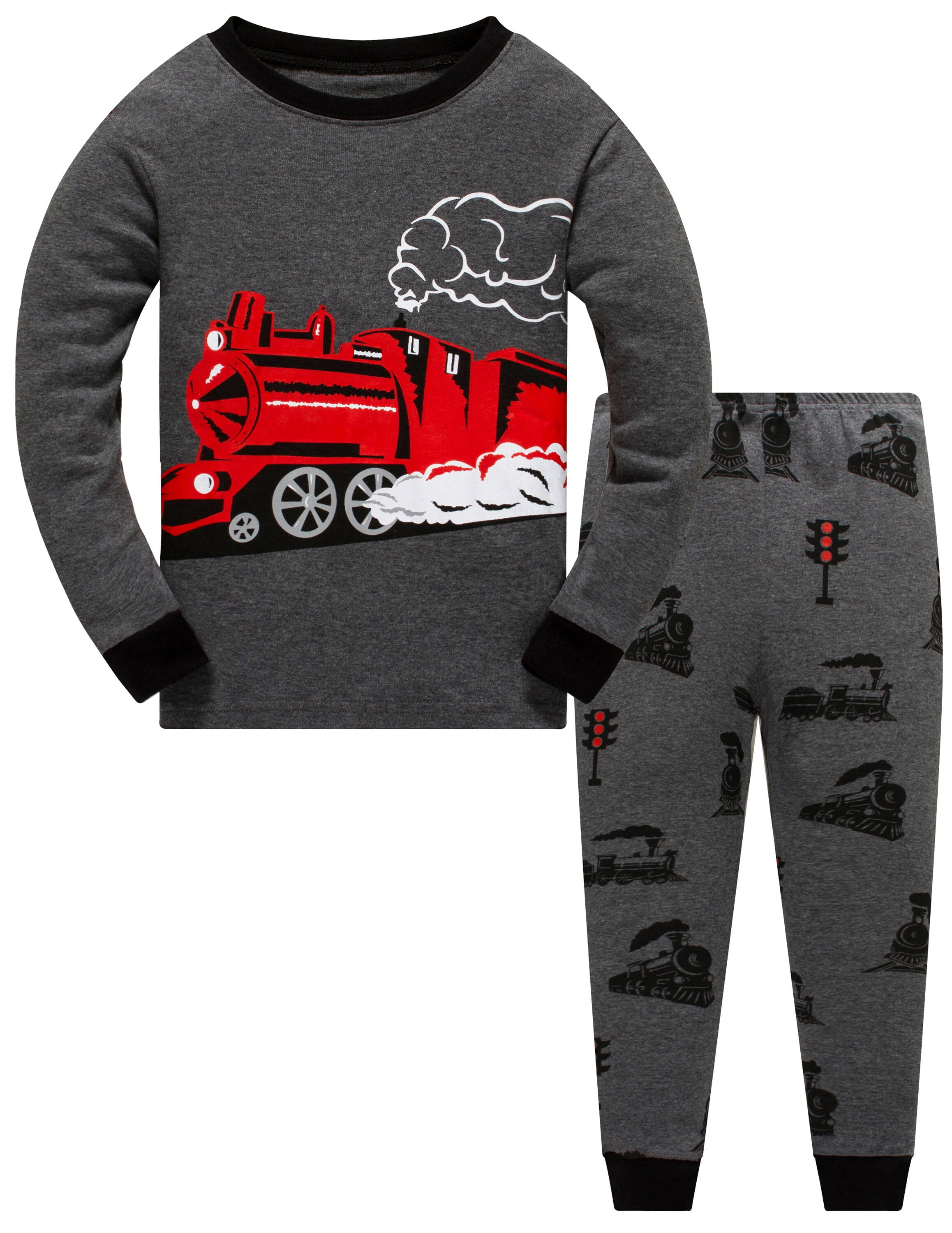 Walmart Black Friday Deals 2025 Toddler Train Pajamas Boys 2 Piece Pjs ...