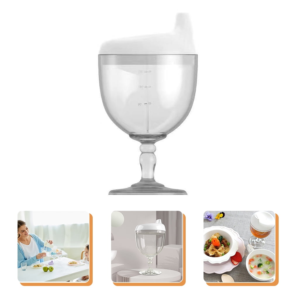 Toddler Training Cup Wine Glass Sippy Cup with Lid Goblet Style No-Spill Cups 150ML - Walmart.com