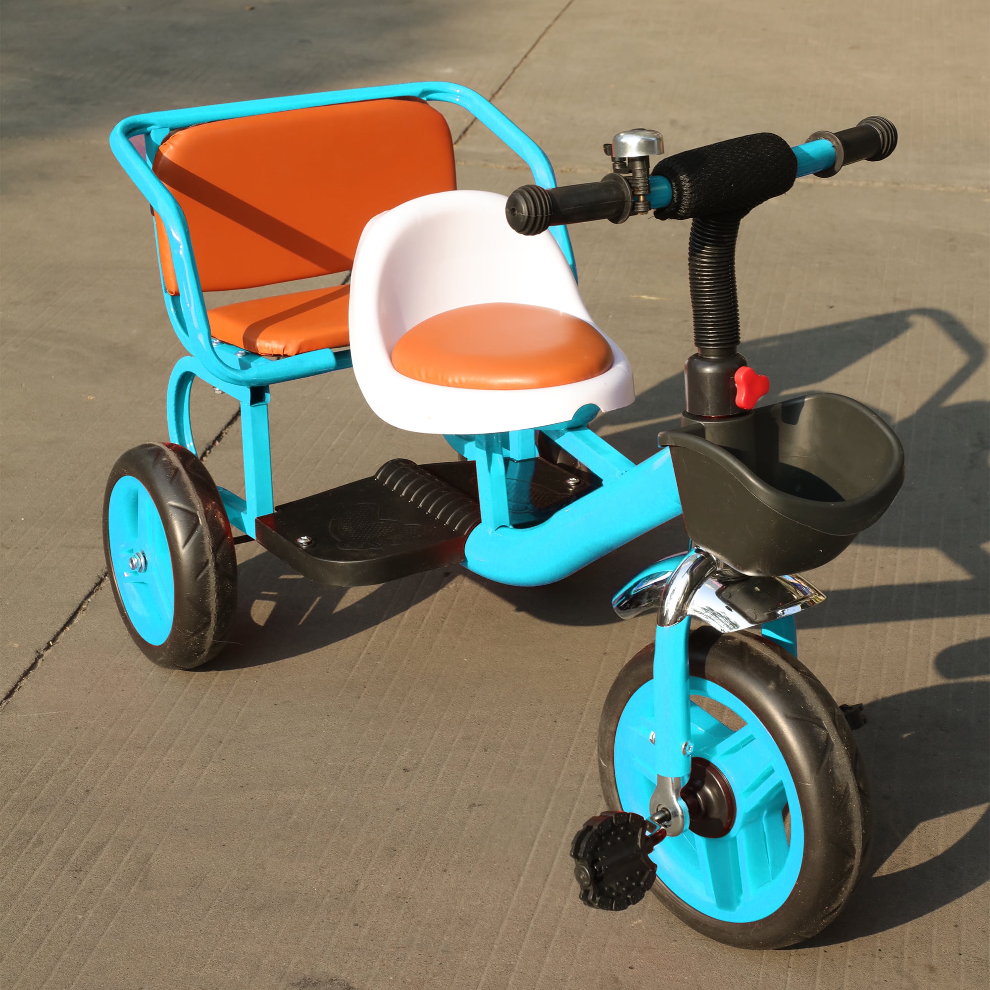 Toddler Tricycle Stroller Bike with Basket for Boys Girls, Kids 3 Wheel Pedal Trike, Adjustable ...