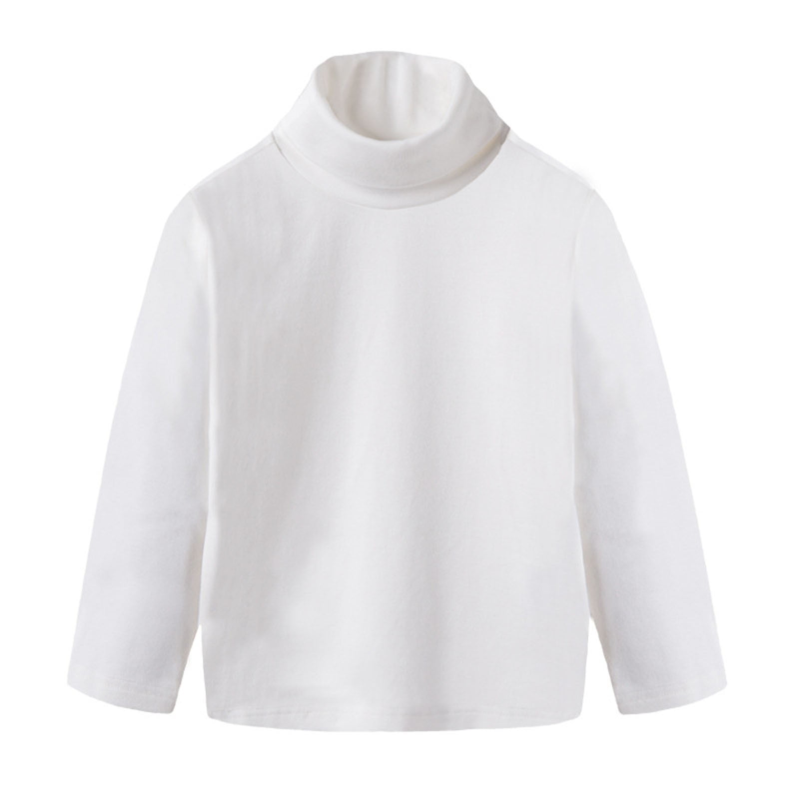 Toddler Turtleneck Baby Boy Girl Solid Color Long Sleeve Shirt Mock ...