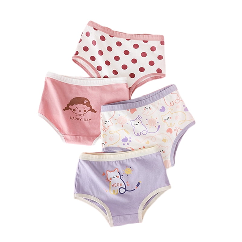 Toddler Undies Pack of 4 2-10 Years Little Girls' Cotton Underwear ...