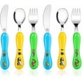 6 pcs Toddler Baby Utensils Set, Children Flatware Set, Safety ...