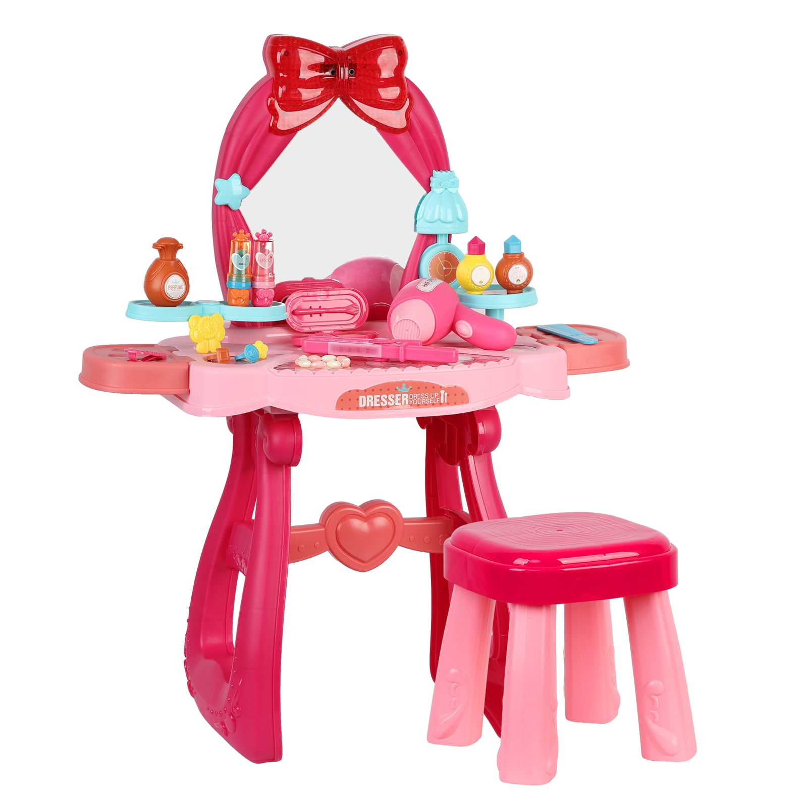 Toddler Vanity Toys for 2 3 4 5 Year Old Girls, Kids Vanity Set with ...
