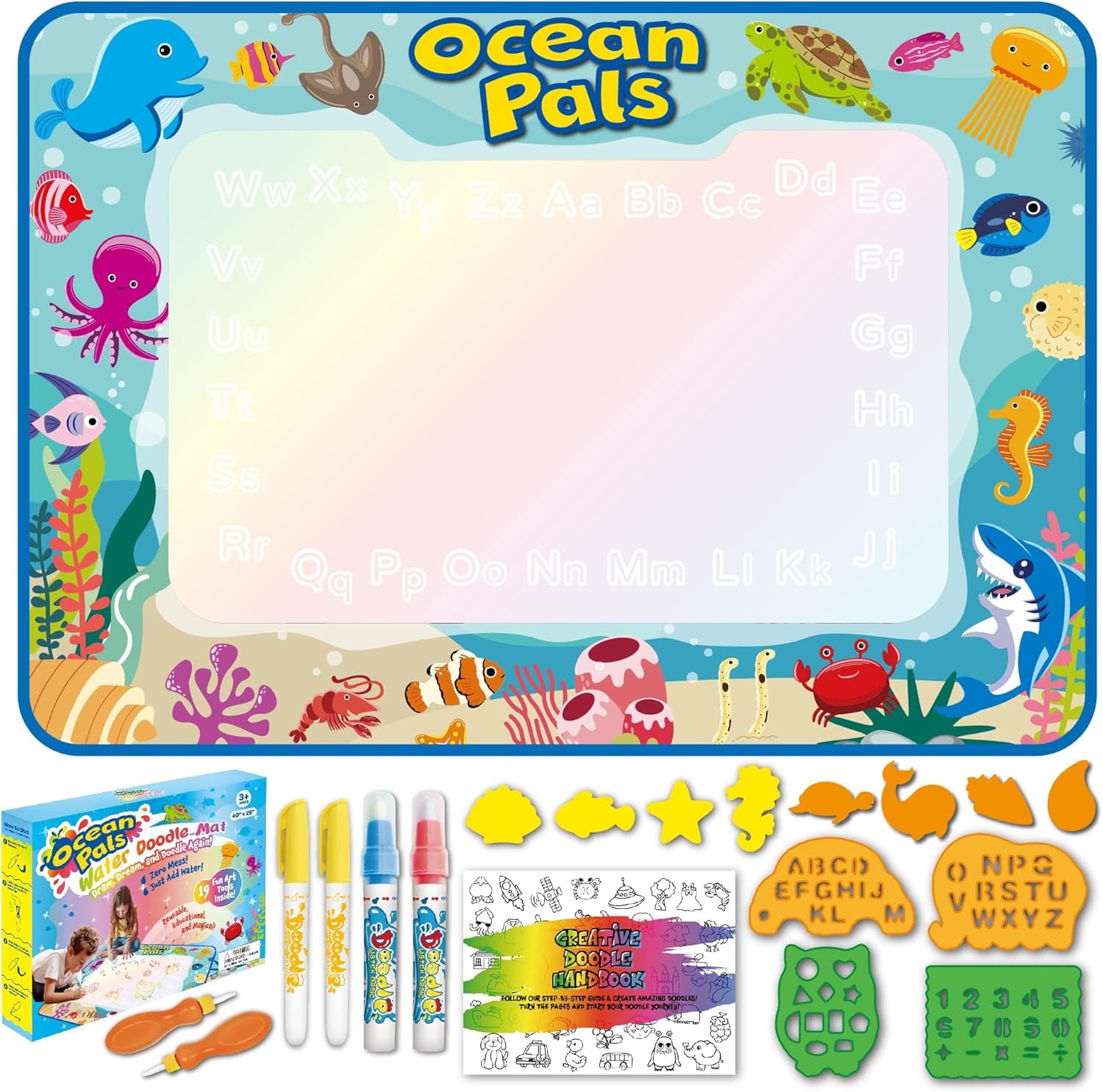 Toddler Water Doodle Mat Color Drawing Mat, No Mess Drawing Color ...
